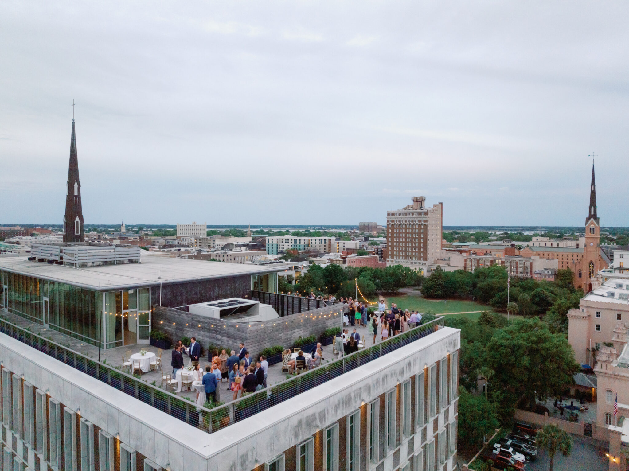 Dewberry Hotel Rooftop Wedding Welcome Party